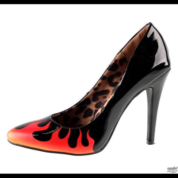 Iron Fist | Shoes | New Iron Fist Fire Sign Flamin Red Black Heels ...
